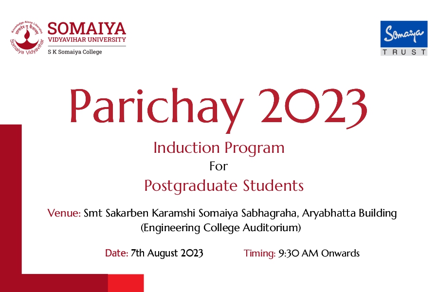 PG Student Induction Program | Somaiya Vidyavihar University